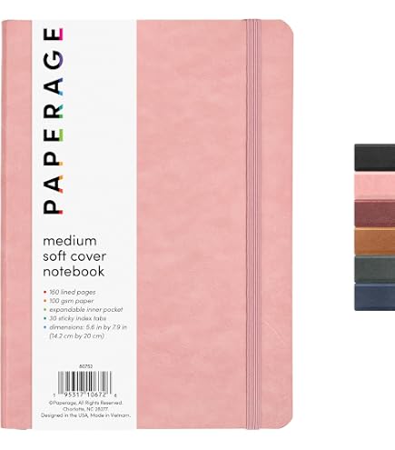 Notebook Journal 2-Pack A5 Soft Cover Notebooks - Lined Vegan Leather ...