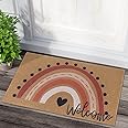 Amazon.com: Rainbow Welcome Doormat Boho Rainbow Indoor Outdoor ...