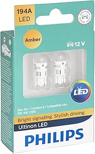 Amazon.com: Philips 194 Ultinon LED Bulb (Amber), 2 Pack: Automotive
