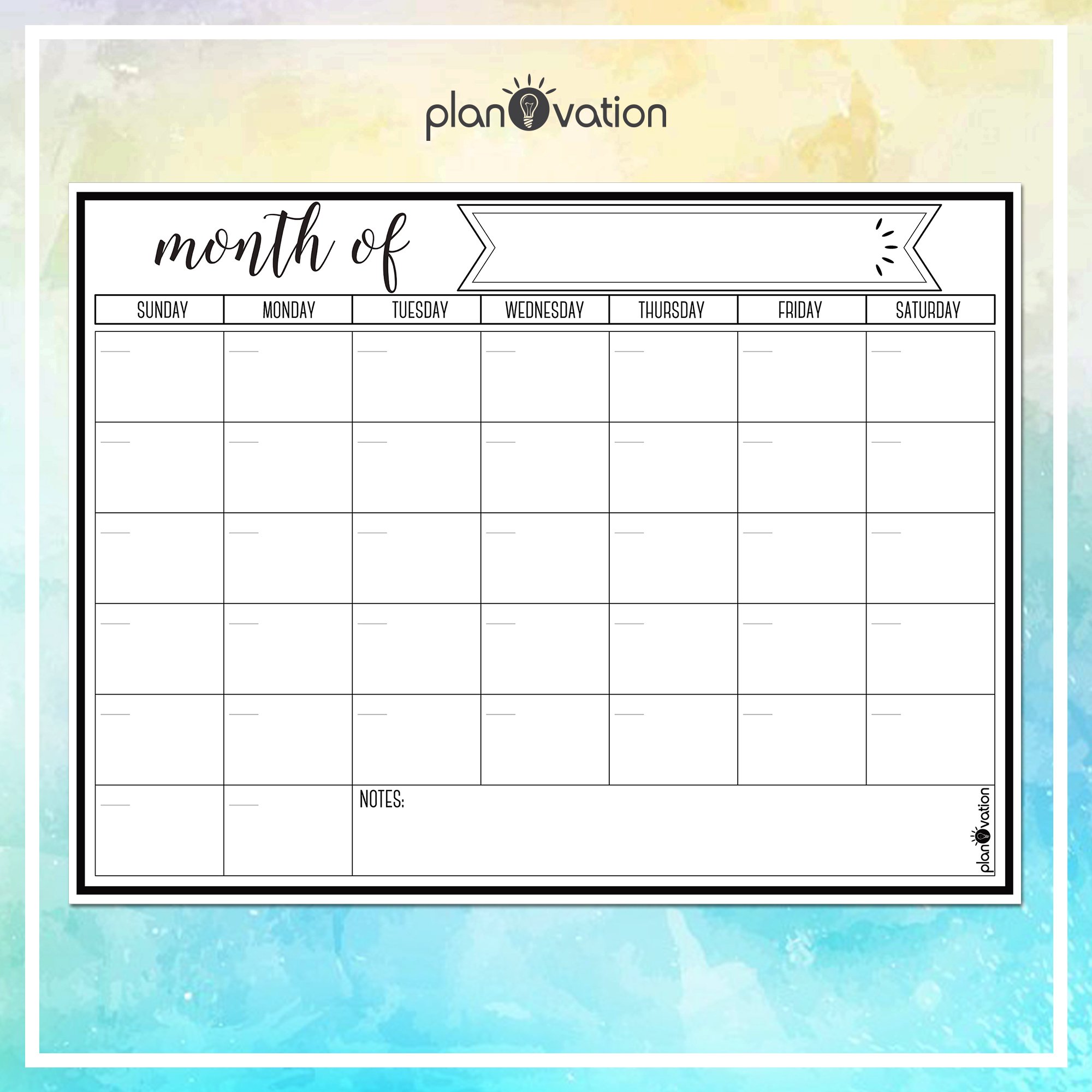 Magnetic Dry Erase Refrigerator Calendar By PlanOvation | Large ...