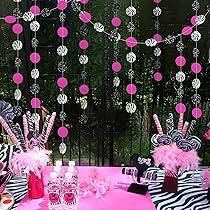 Pink Zebra Print Timeline Banners Amazon.com: Cheerland Zebra Party