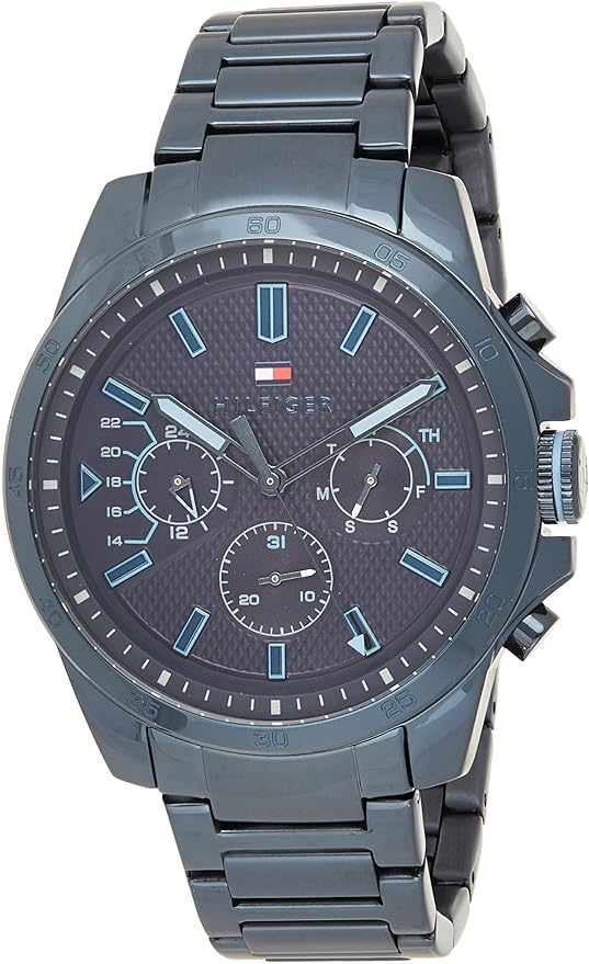 Tommy Hilfiger Mens Multi dial Quartz Watch with Stainless Steel Strap ...