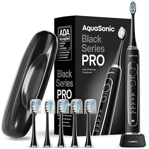 Aquasonic Black Series PRO – Ultra-Whitening Electric Toothbrush – 5 ...