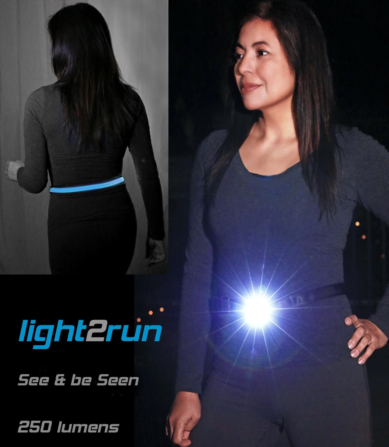 Sports & Outdoors LIGHTWALKER Night Running Light Light2run Belt Unique ...
