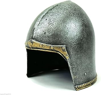 Medieval Knight Helmet for Kids. Bascinet Helmet: Amazon.co.uk: Toys ...