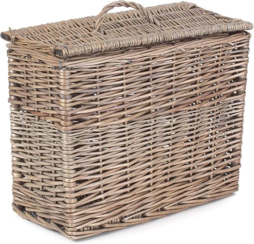 Weidenkorb, Antik-Look, rechteckig, mit Deckel: Amazon.de: Küche & Haushalt