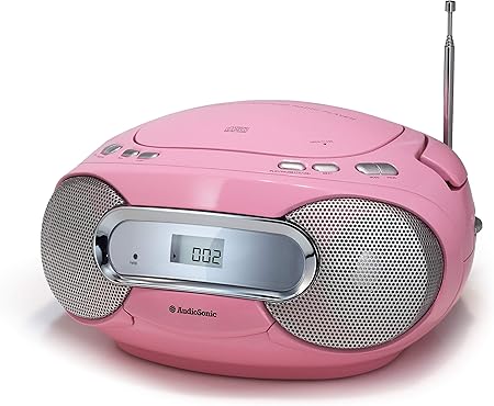 AudioSonic CD-1582 Stereo Radio CD Player FM Tuner Pink: Amazon.co.uk ...
