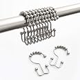 Maytex Mills Metal Double Glide Shower Ring, Brushed Nickel, 12 Count ...