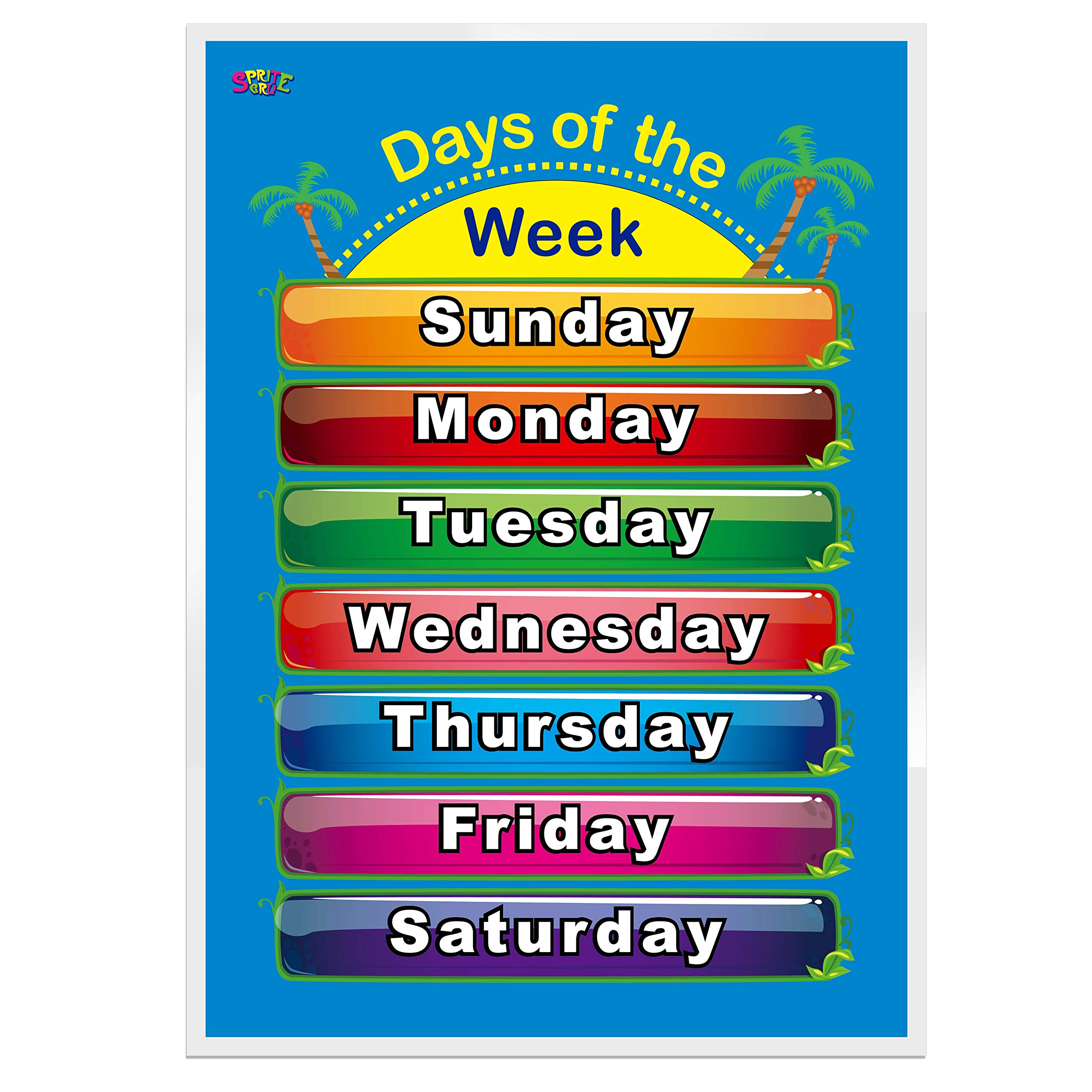 Mua SpriteGru Days of the Week, Months of the Year,2 LAMINATED ...