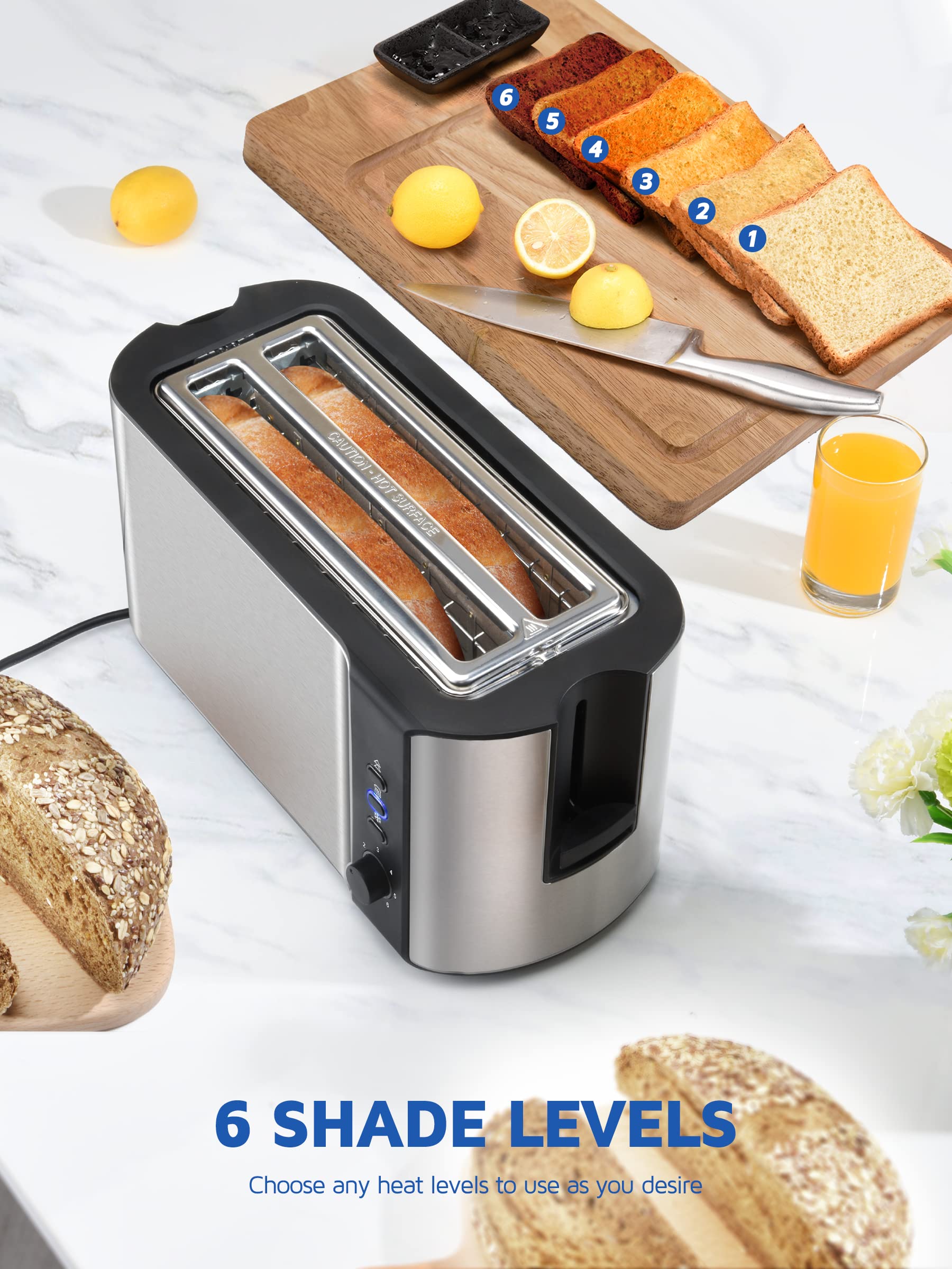 Mua DyBaxa Stainless Steel Toaster 4 Slice, 2 Slice Long Slot, Compact ...