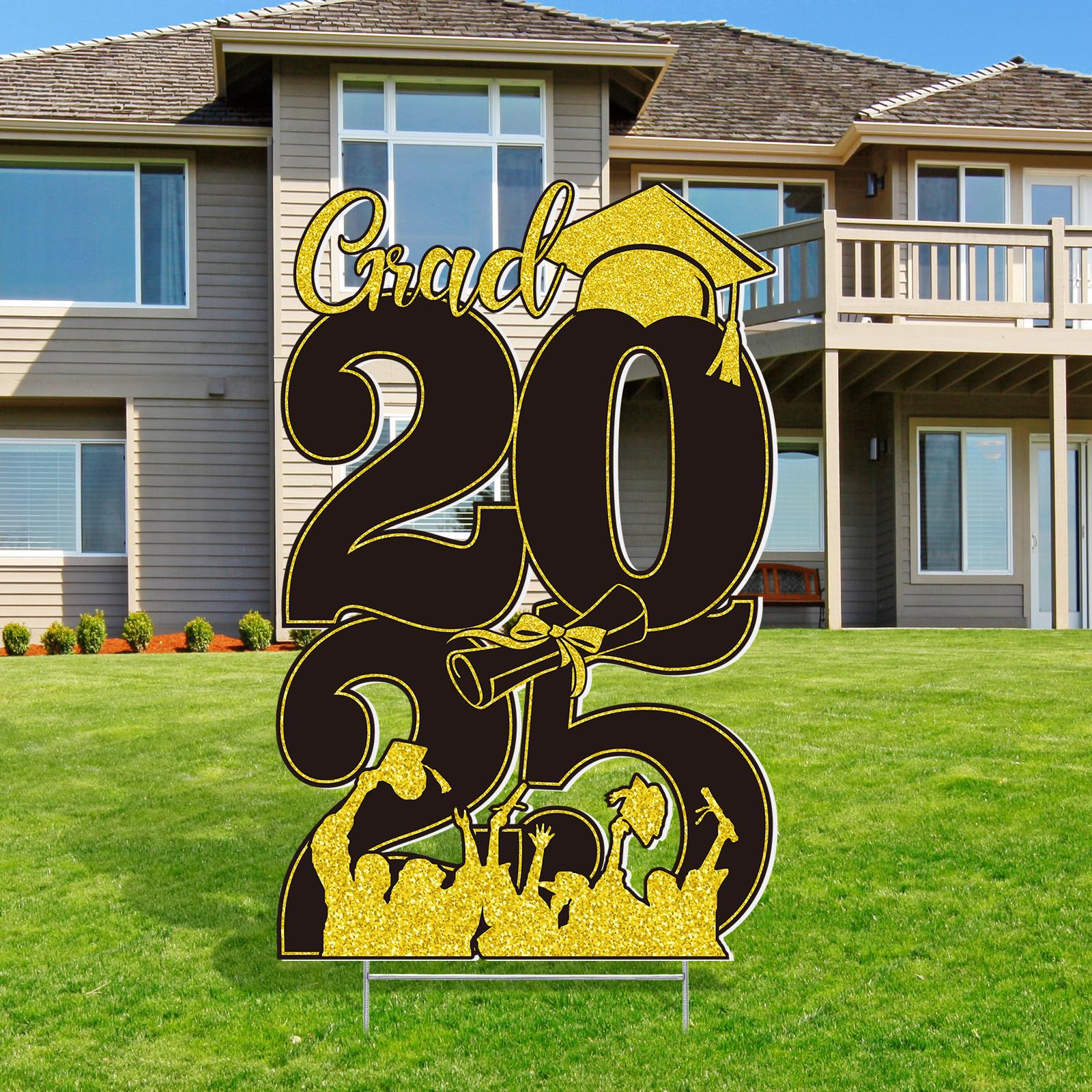 Yalikop Graduation Yard Sign Class of 2025, 26"x16.5" Large Graduation ...