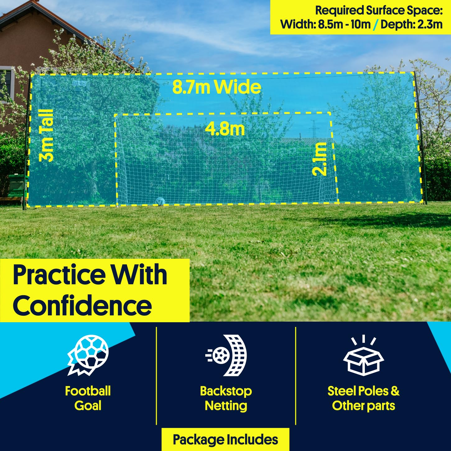 Mua Open Goaaal Soccer Goal Net & Soccer Backstop Net with Rebounder ...