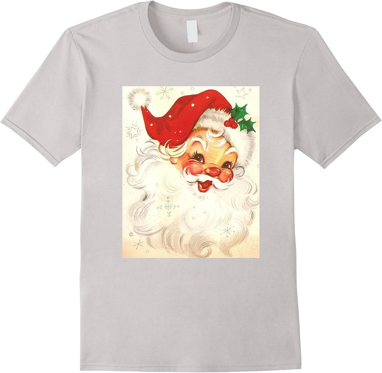 Amazon.com: Cheerful Vintage Santa Claus T- Shirt: Clothing
