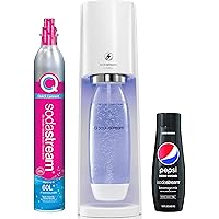 Amazon.com: SodaStream E-TERRA Sparkling Water Maker (White) with CO2, Carbonating Bottle, and ...