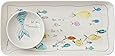 Amazon.com | Creative Co-Op Rectangle Stoneware Plate with Fish Images ...