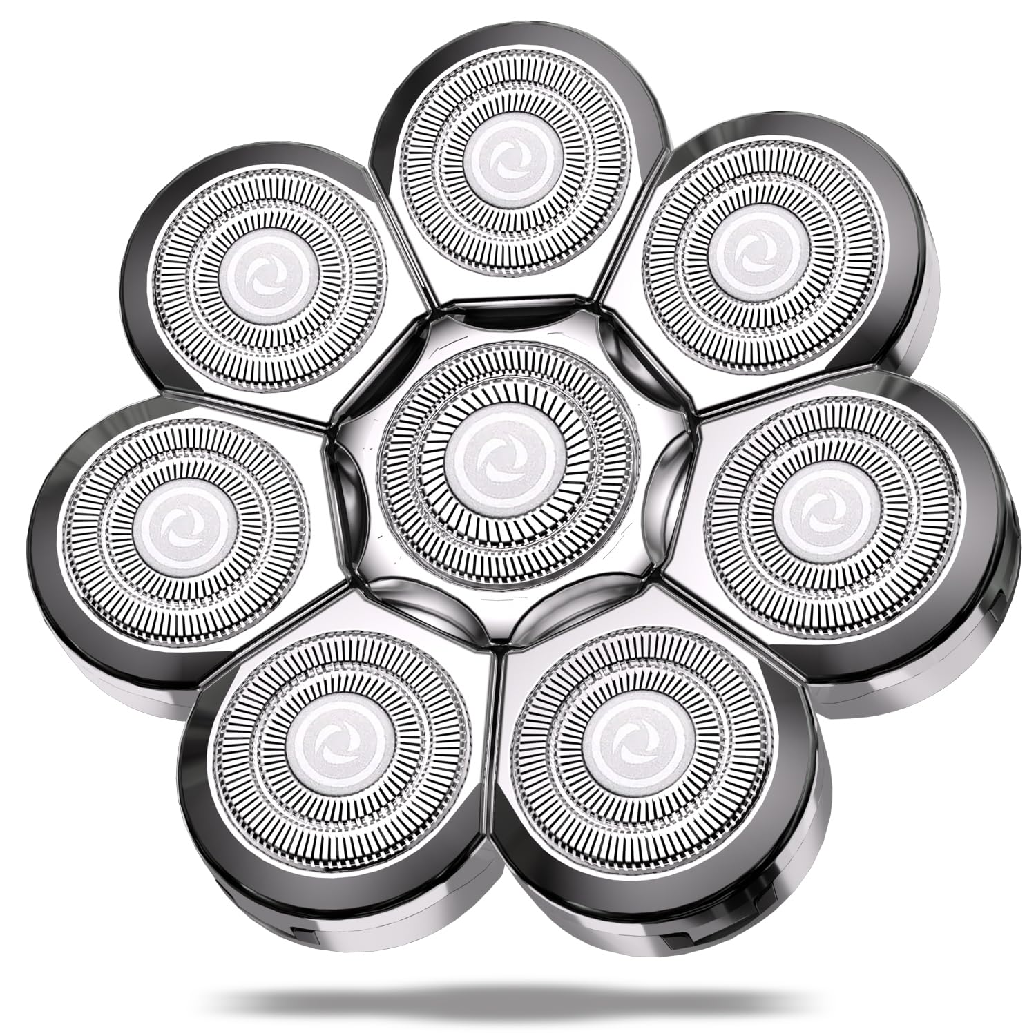 Magnetic Head Shaver Replacement Heads 7 Double Ring Waterproof Rotary ...