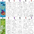 Amazon.com: DIYASY 72 Pcs Halloween Bookmarks, Color Your Own Pumpkin ...