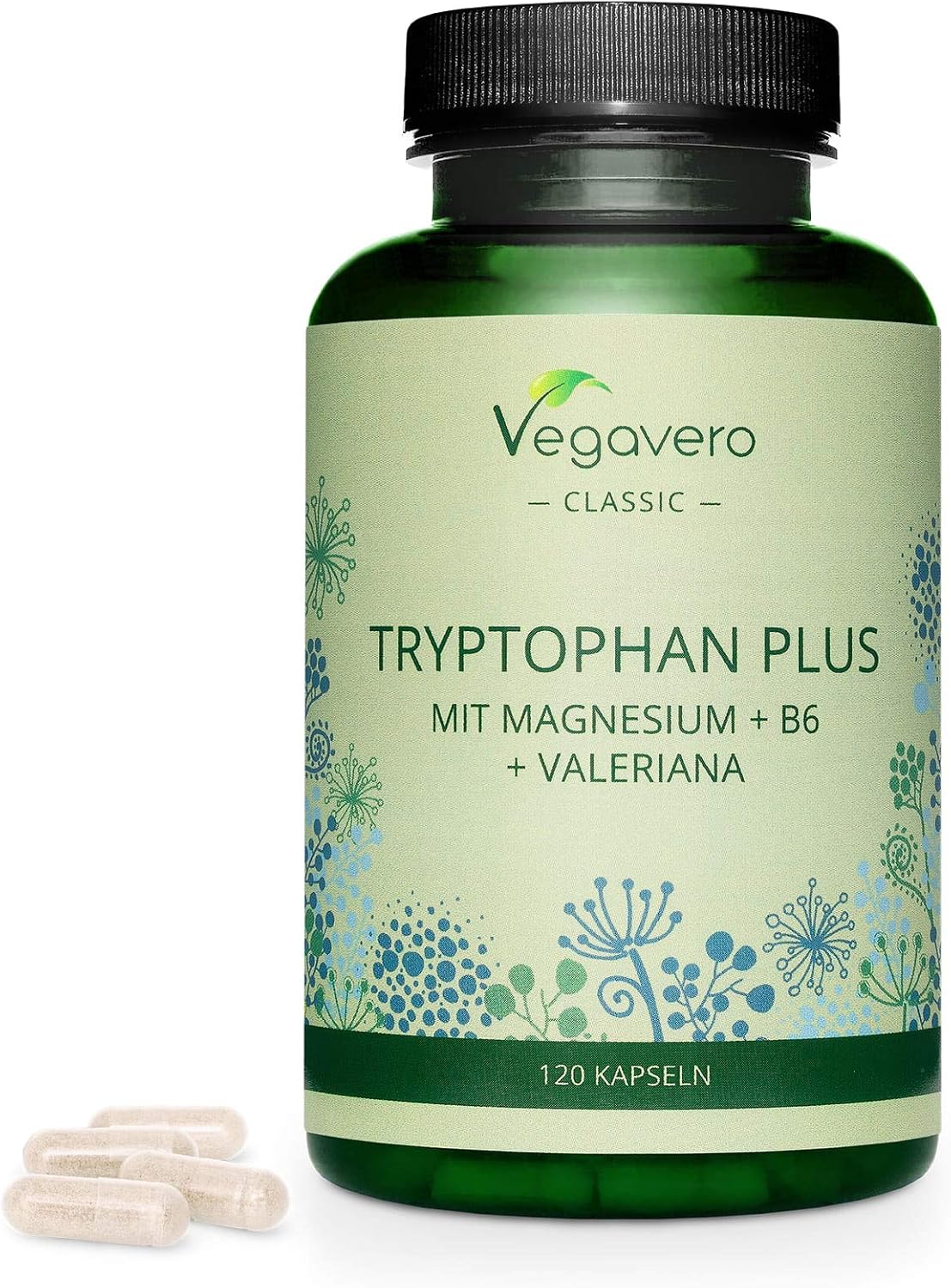 L-Tryptophan Plus Vegavero® | Highly Dosed- 600mg per Day | with Added ...