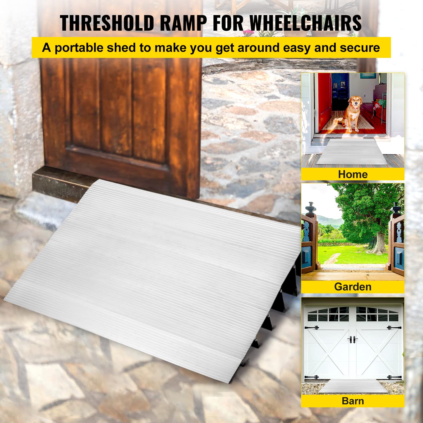 Mua VEVOR Door Threshold Ramp, 6" Rise Door Ramp Aluminum Threshold ...