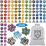 Amazon.com: ESANDA DND Dice Set - 20X7 (140 Pieces) Polyhedral Dice for ...