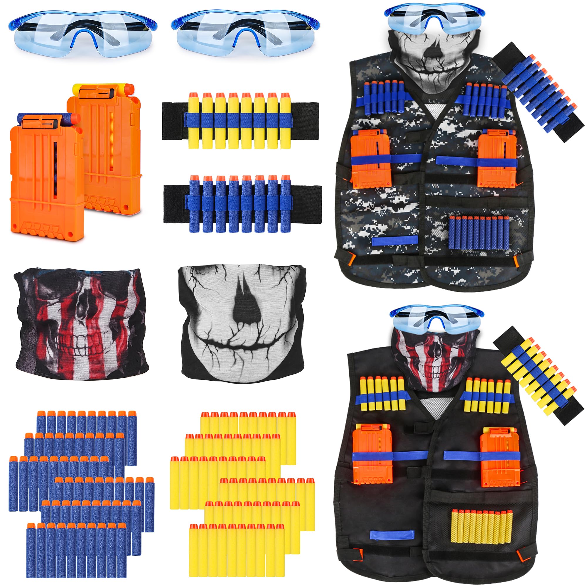 Kids Tactical Vest Kit for Nerf Guns Series with Refill Darts,Dart ...