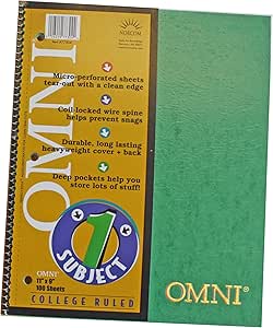 Amazon.com : Norcom Omni 1-Subject Notebook, College Ruled, 11 x 9 ...
