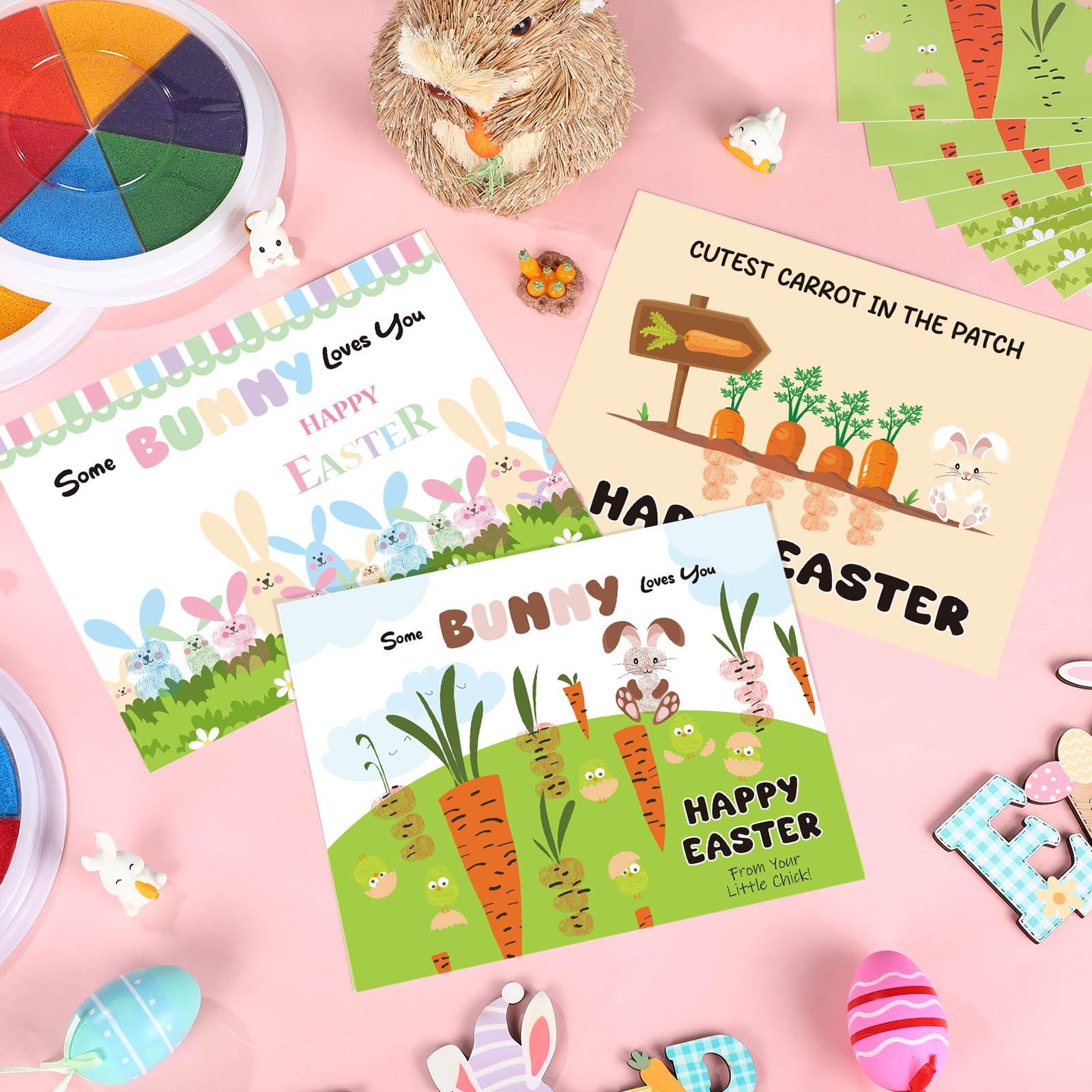 Motipuns 30 Pcs Easter DIY Crafts Kits Easter Handprint Arts and Crafts ...