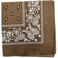 Amazon.com: Kaiser Novelty Bandanas Paisley Cotton Bandanas (Brown 22 X ...
