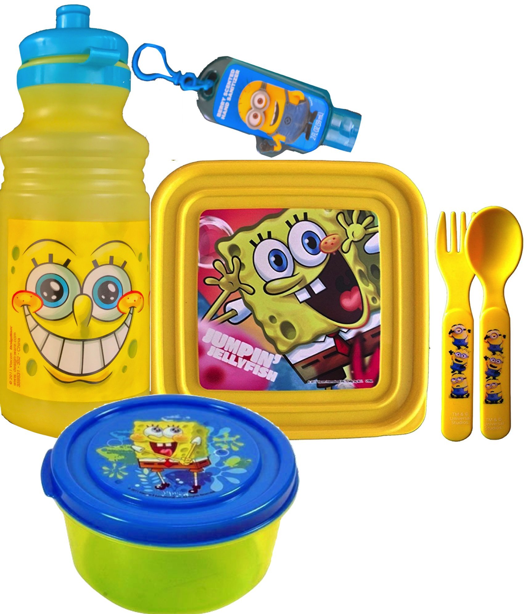 Spongebob Squarepants Survival Kit Lunch Includes Pull Top Water Bottle ...