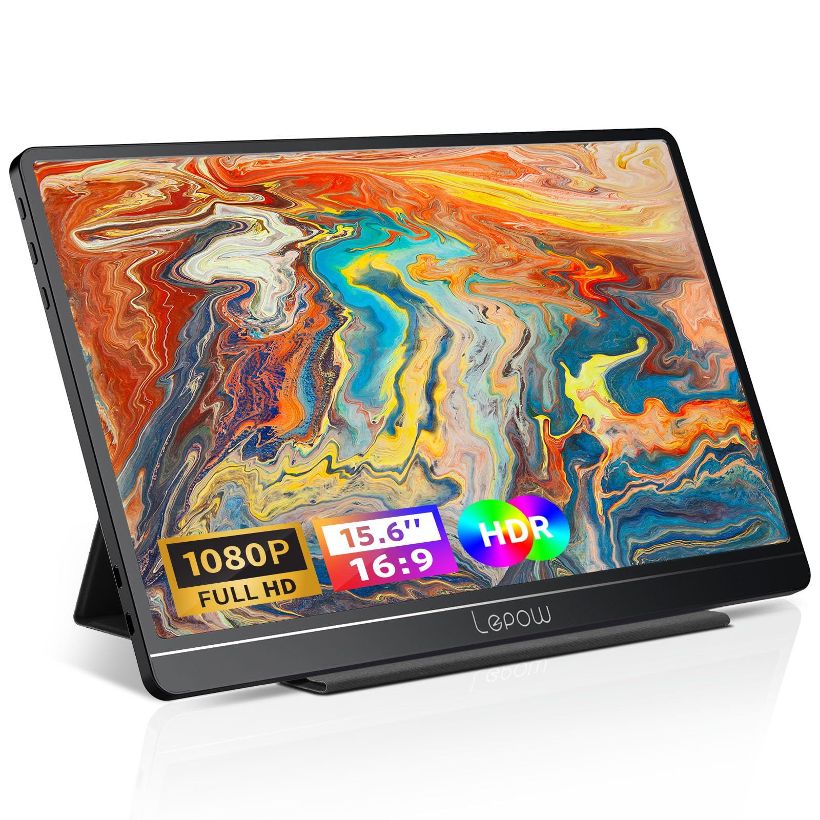 Lepow Portable Monitor, 15.6" FHD 1080P HDR IPS Portable Laptop Monitor ...