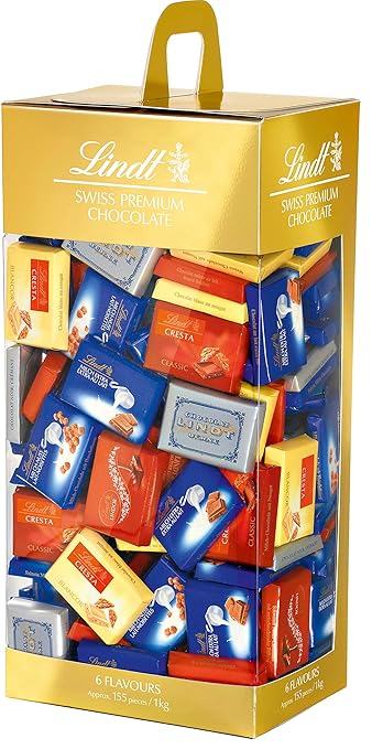 Lindt Naps Schokoladentäfelchen Mischung, enthält 6 verschiedene Lindt ...