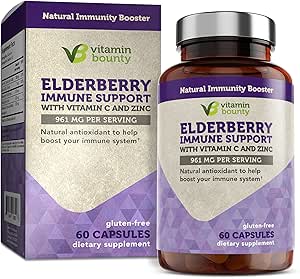 Amazon.com: Elderberry Advanced 5-in-1 Blend with Zinc, Vitamin C, Garlic & Echinacea - Natural ...