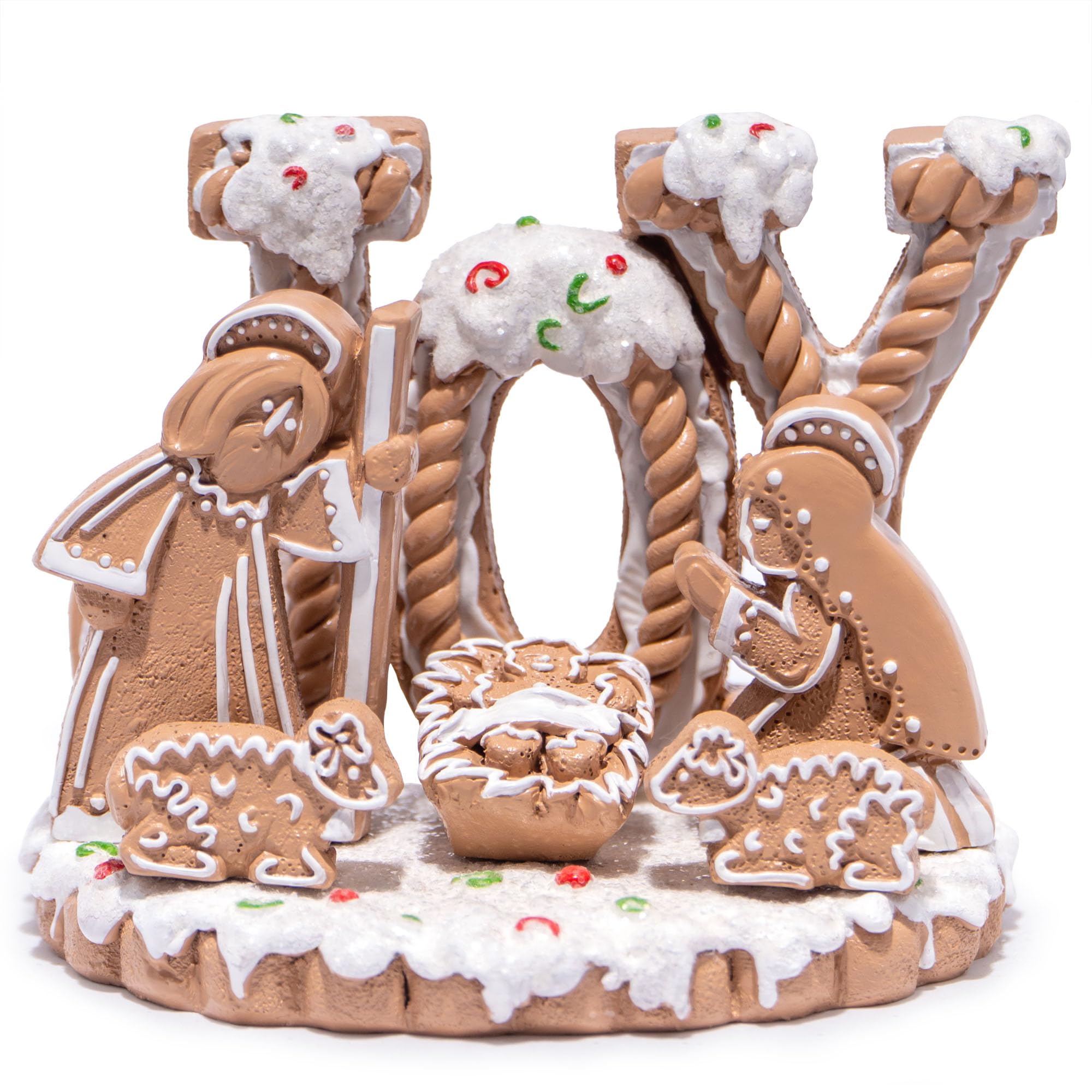 Hodao Christmas Joy Nativity Sets Indoor Xmas Gingerbread Nativity Sets ...