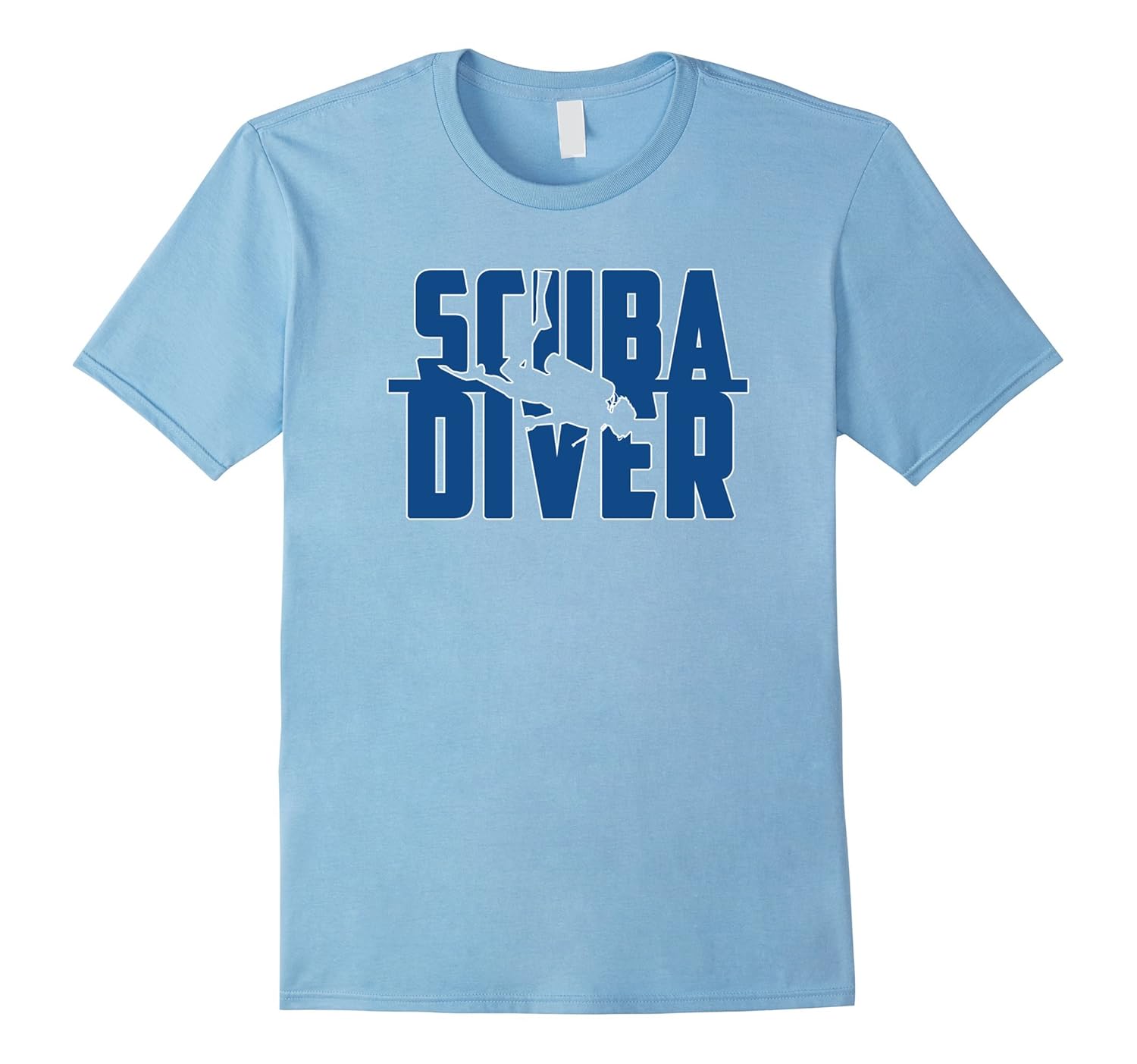 Scuba Diving t-Shirt Scuba Diver text With Diver Silhouette-4LVS ...