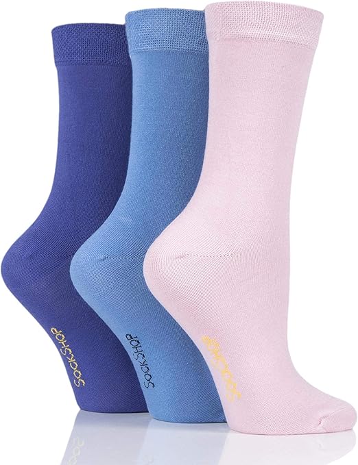 SockShop Women Bamboo Bright Gift Boxed Socks Pack of 3 Wannabe 4-8 ...