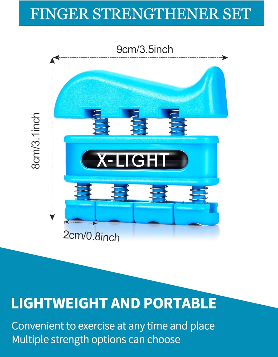 BBTO 4 Pieces Finger Strengthener Hand Exerciser Trainer Spring-Loaded ...