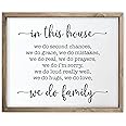 Amazon.com: In This House We Do Family Framed Rustic Wood Farmhouse ...