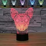 3D Chihuahua Dog Night Light Puppy 3D Dog Night Lights Table Lamp Decor ...