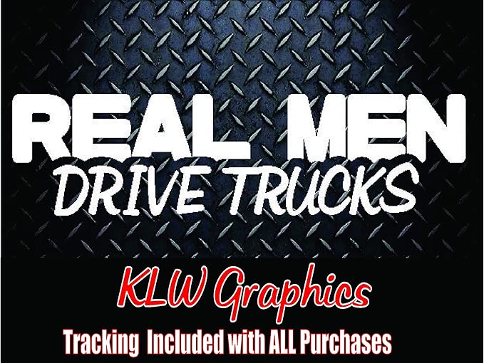 Amazon.com: Real Men Drive Trucks Vinyl Decal Sticker Diesel 2500 3500 ...