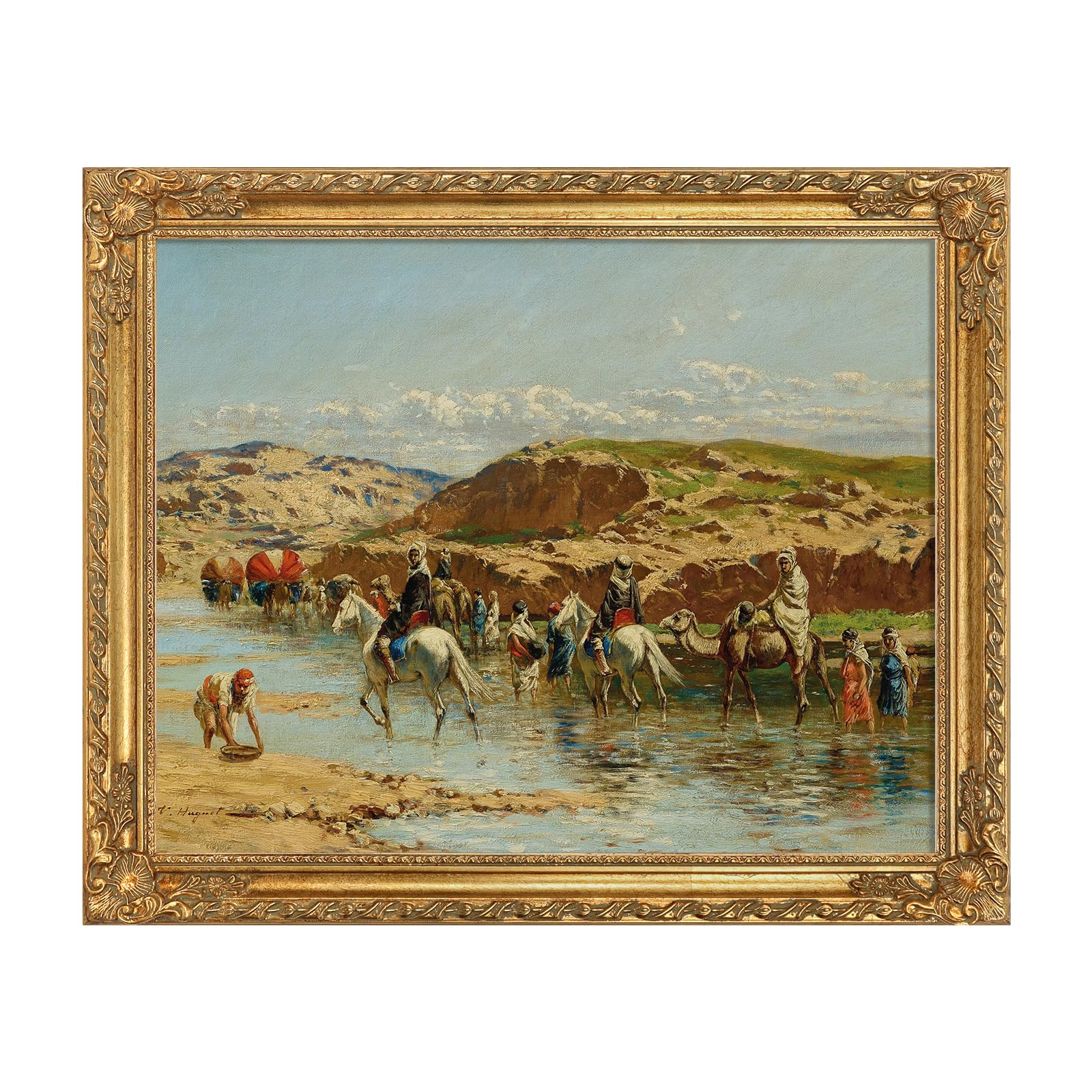 FOLKOR Open Back Wood Frame for 16x20 Canvas Oil Paintings, Antique ...