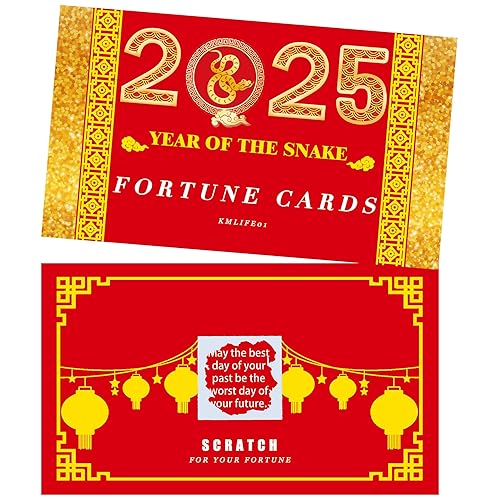 KMLIFE Chinese New Year Cards, 2025 Year of The Snake Party Scratch Off ...