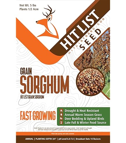 Milo Seed For Deer Wild Game Forage Grain Sorghum Food Plot Seed - 5 ...