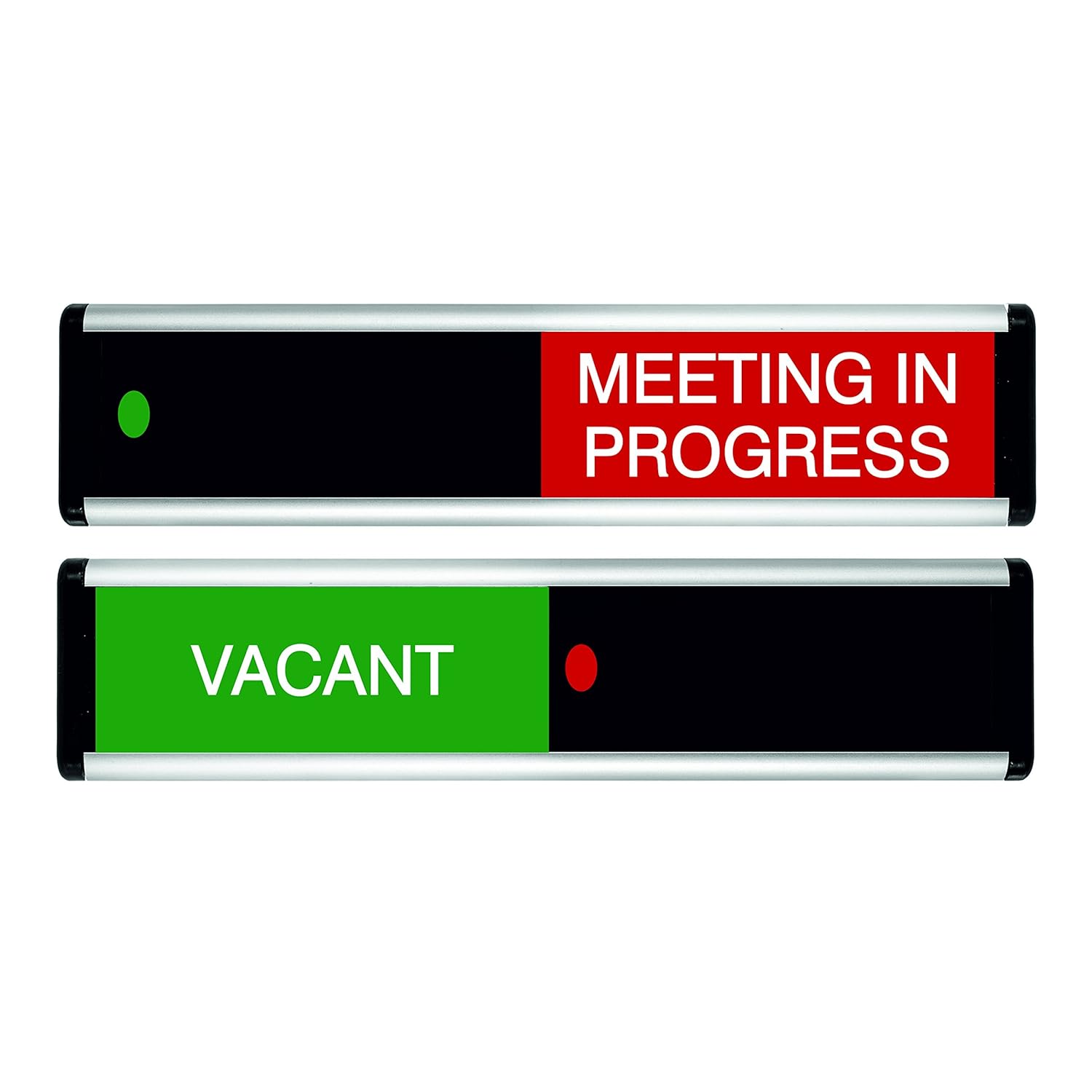 Viro Vacant/Meeting In Progress Sliding Door Sign (Green / Red Edition ...