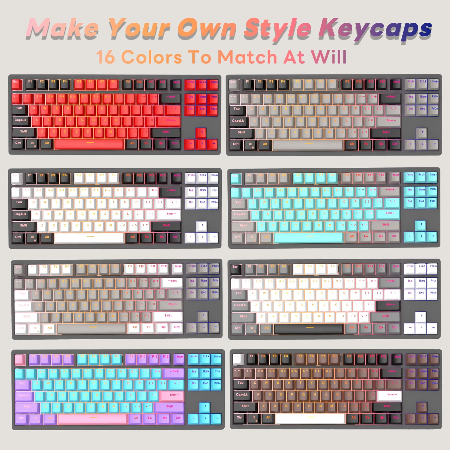 Mua PBT Keycaps, Keyboard keycaps 100 Percent 106 Keycap Set Custom ...