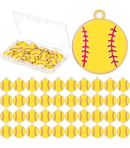 Pleaser Boots 300-Pack 12mm Acrylic Sports Ball Beads - Softball Design ...