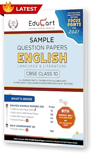 Educart CBSE Class 10 English Language & Literature Sample Question ...