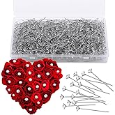 Amazon.com: ZXIIXZ 400 Pcs Diamond Boutonniere Pins, 2 Inch Flower Pins Straight Pins Diamond ...