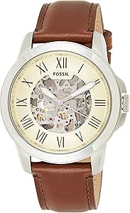 Fossil Men's ME3099 Self-Wind Stainless Steel Watch with Brown Band ...
