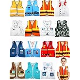 Amazon.com: 14 Pcs Dress Up Clothes Vest Community Helper Career ...