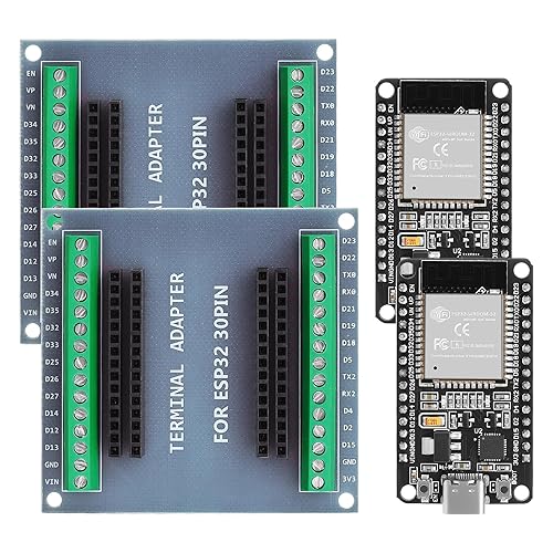 2 Set ESP32 Development Board - 30 Pin USB C ESP32 ESP-WROOM-32 ESP-32S WiFi+Bluetooth Dual ...